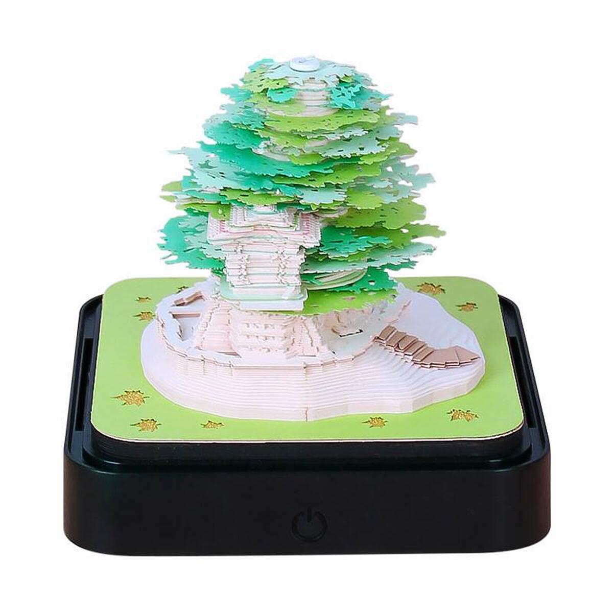 2025 Green Tree Calendar with Illumination